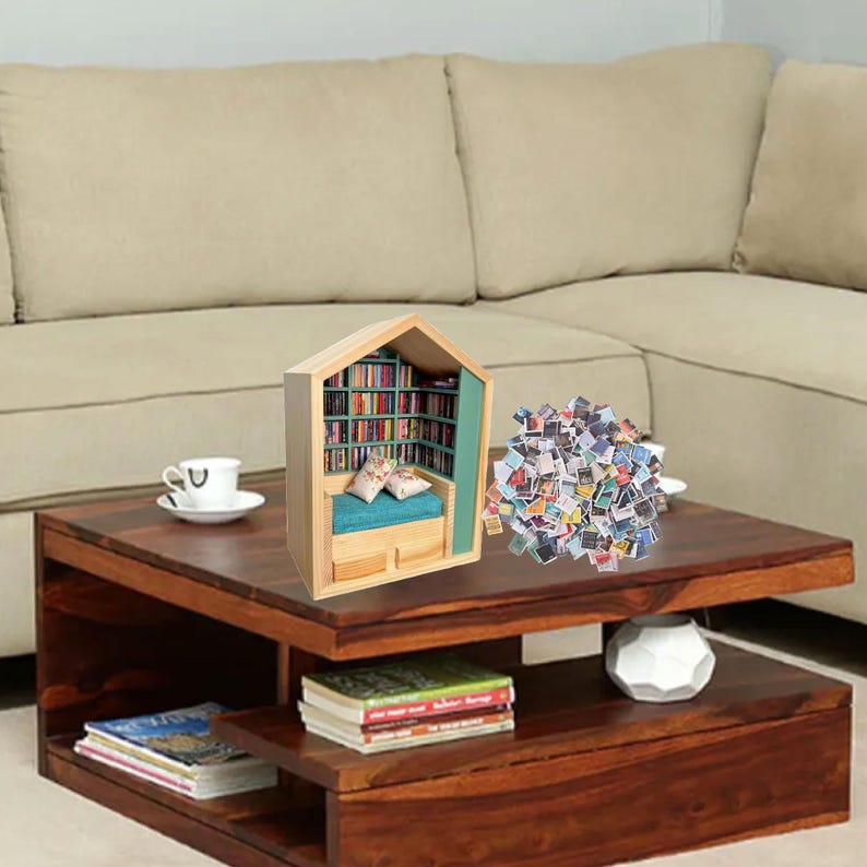 Anxiety Bookroom Shake, Handcrafted Mini Room Box, Small House ...