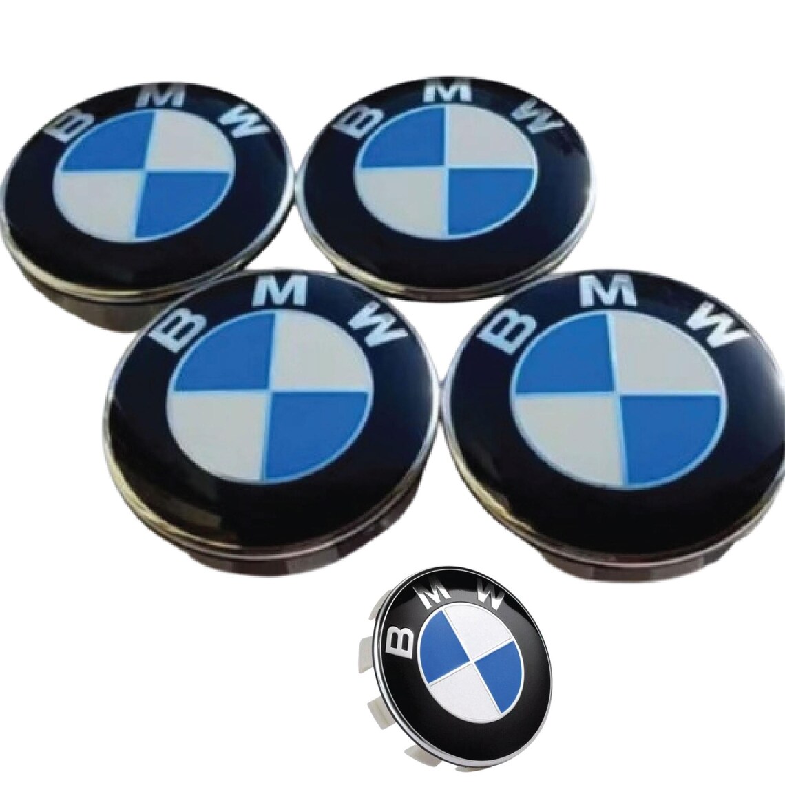 68mm Floating Wheel Center Caps Set of 4 Blue/white - Etsy