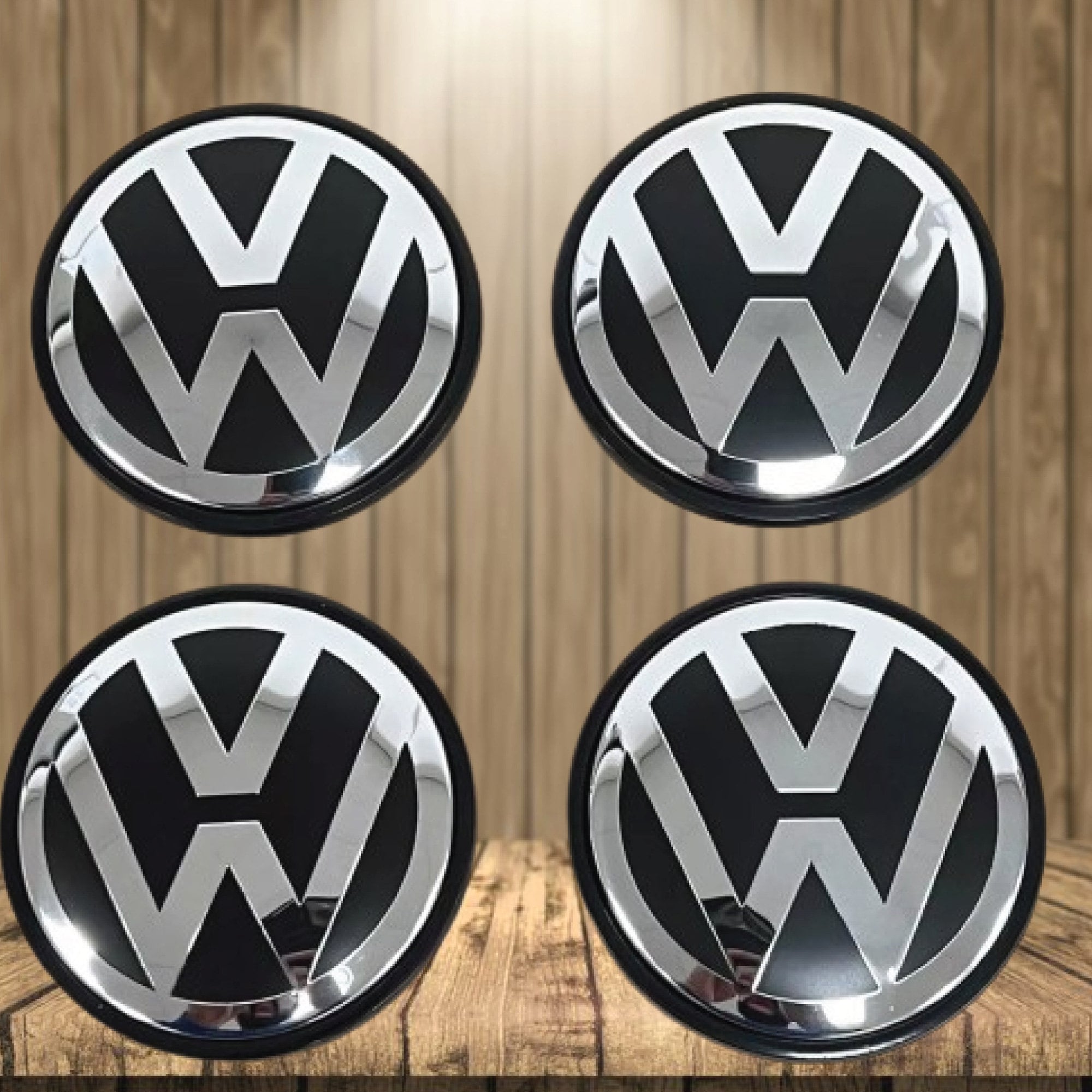 VW Volkswagen Face Centre Caps 65mm Clip 4 PCS Black Emblem for VW Golf Jetta Passat New Golf Passat Polo Transporter Etsy