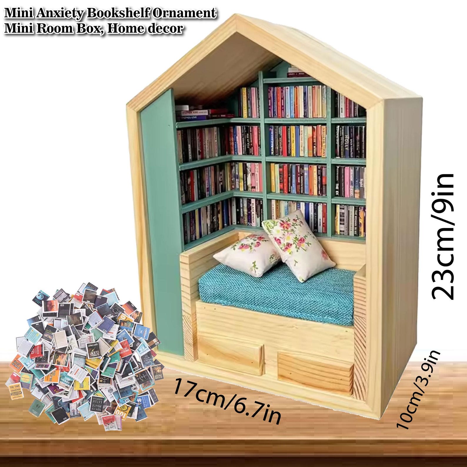 Anxiety Bookroom Shake, Handcrafted Mini Room Box, Small House ...