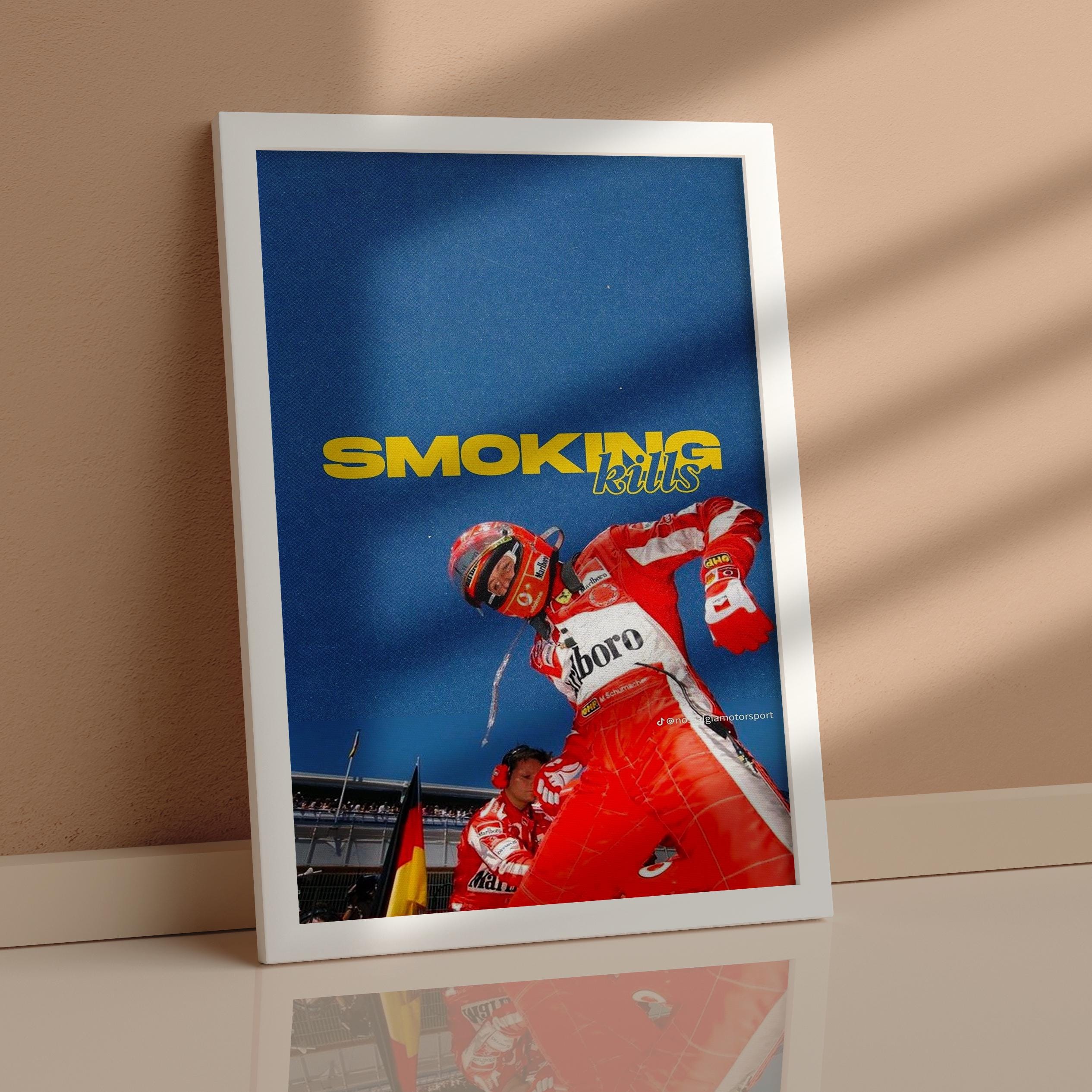 Smoking Kills Poster, Marlboro Pilot Print, F1 Poster, Smoking Kills ...