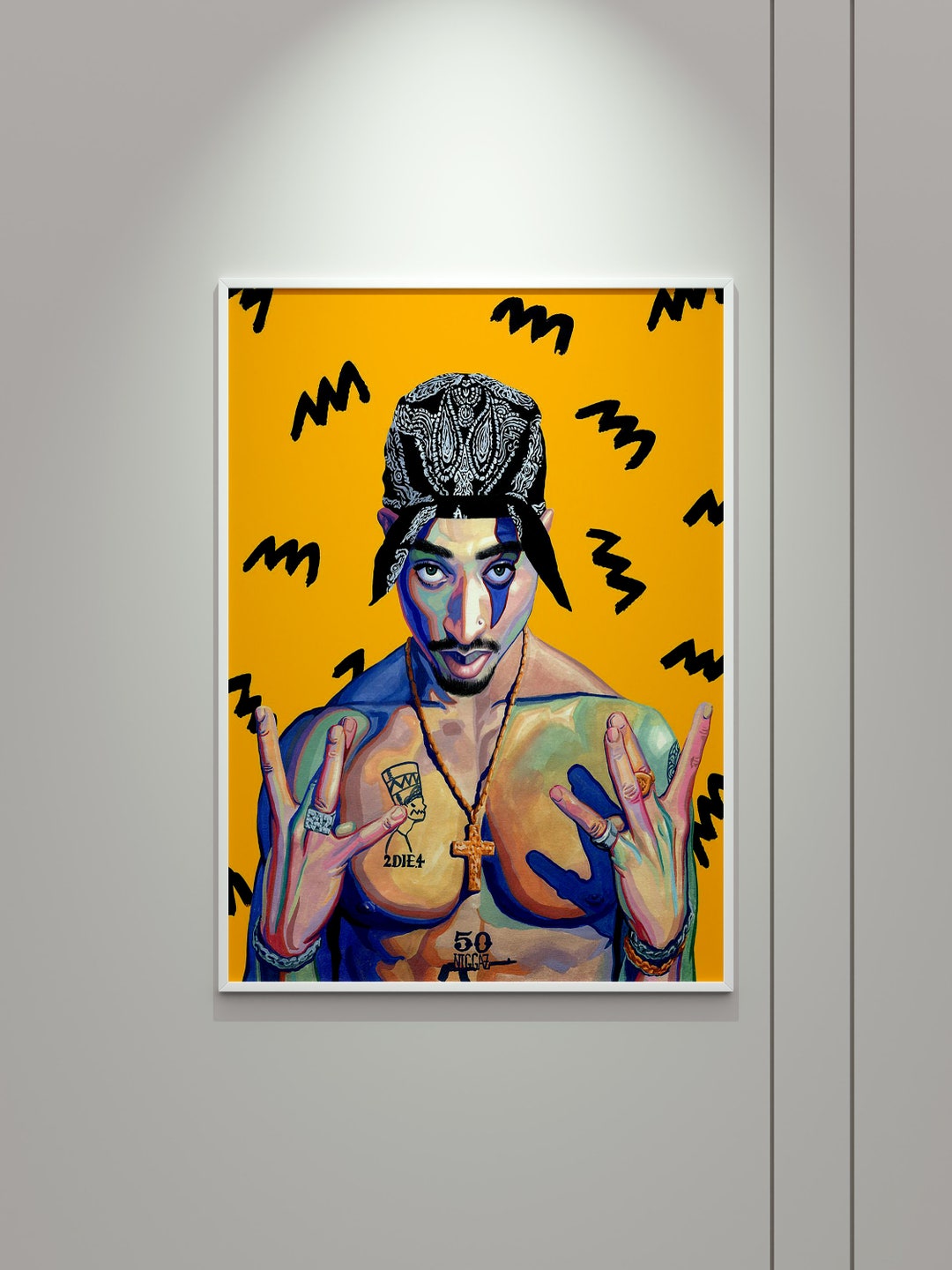 Tupac Poster Tupac Amaru Shakur Tupac Art Tupac Canvas - Etsy