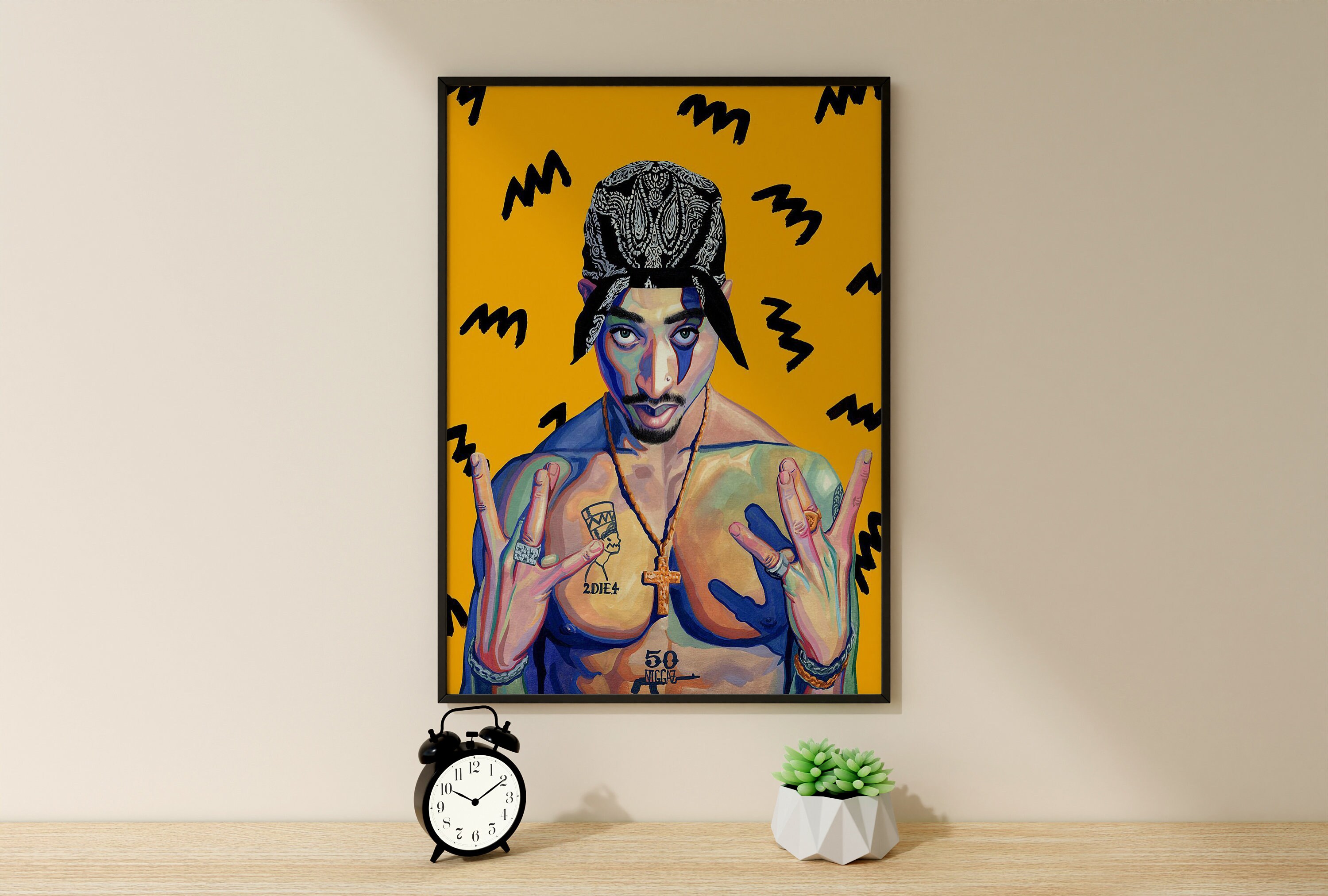 Tupac Poster Tupac Amaru Shakur Tupac Art Tupac Canvas - Etsy