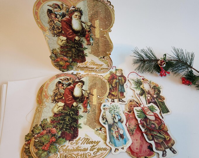 Vintage Christmas Cards and Paper Tree Ornaments, Vintage Punch Studio ...