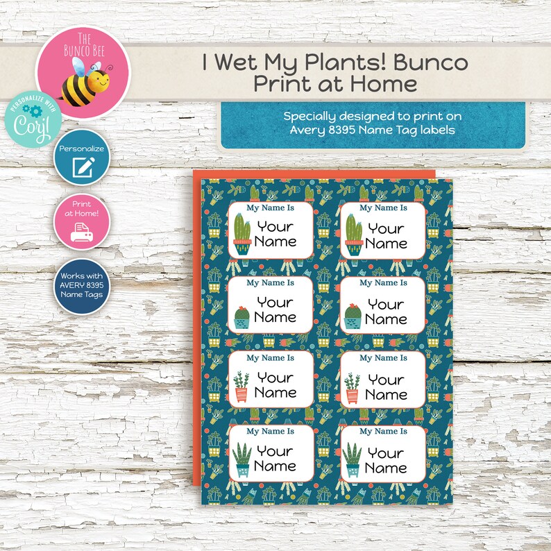 Printable Bunco Score Cards: I Wet My Plants Edition - DIY Game Night ...
