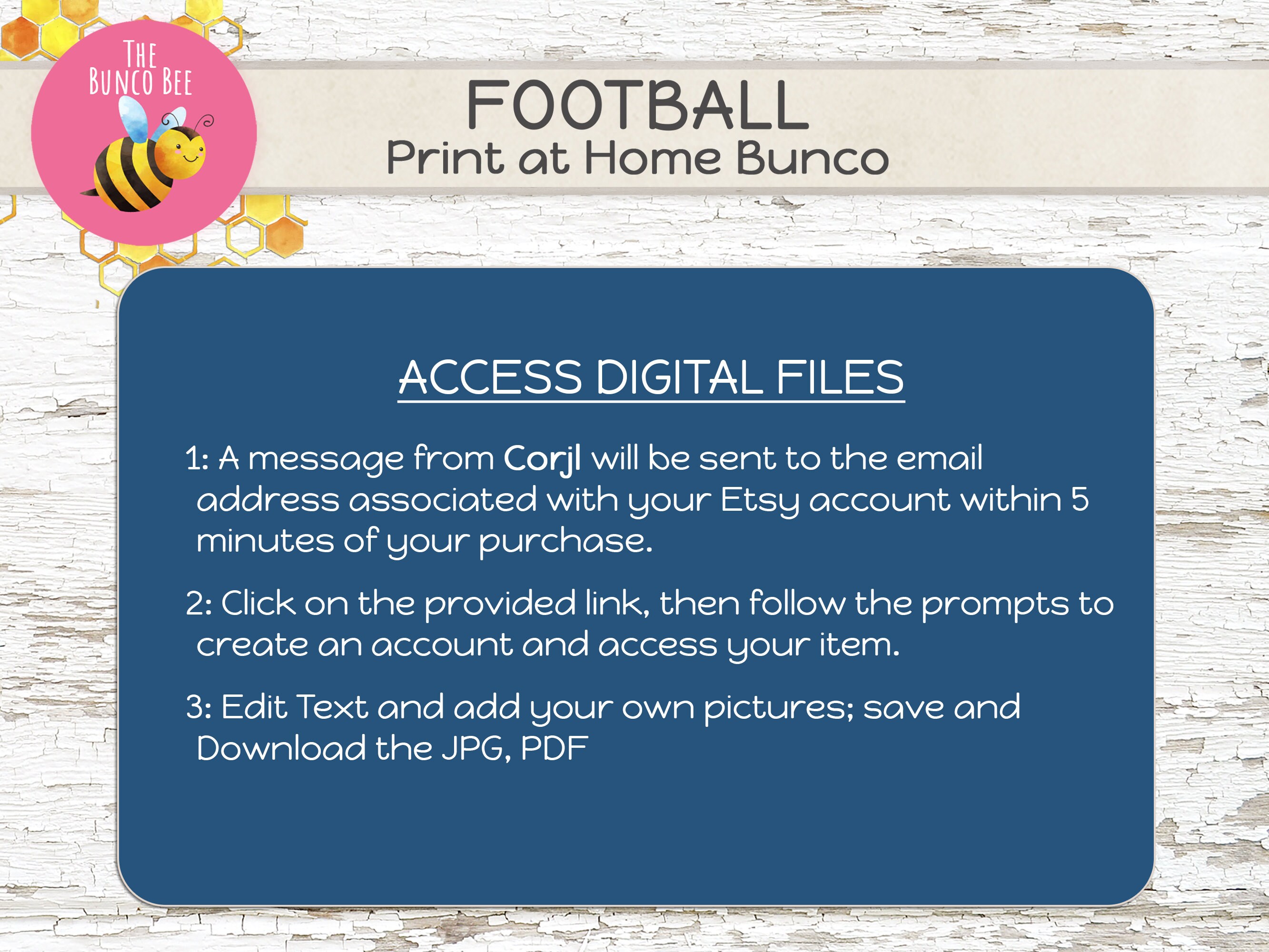 Football Bunco Party Pack - Printable Invitation, Sign-in, Name Tags ...