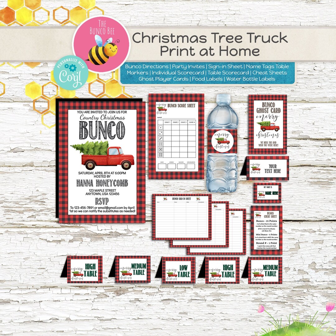 Christmas Tree Bunco, Print at Home Digital Download - Etsy