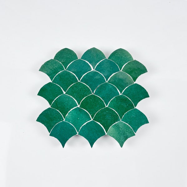 Fish Scale Ceramic Tile - Etsy