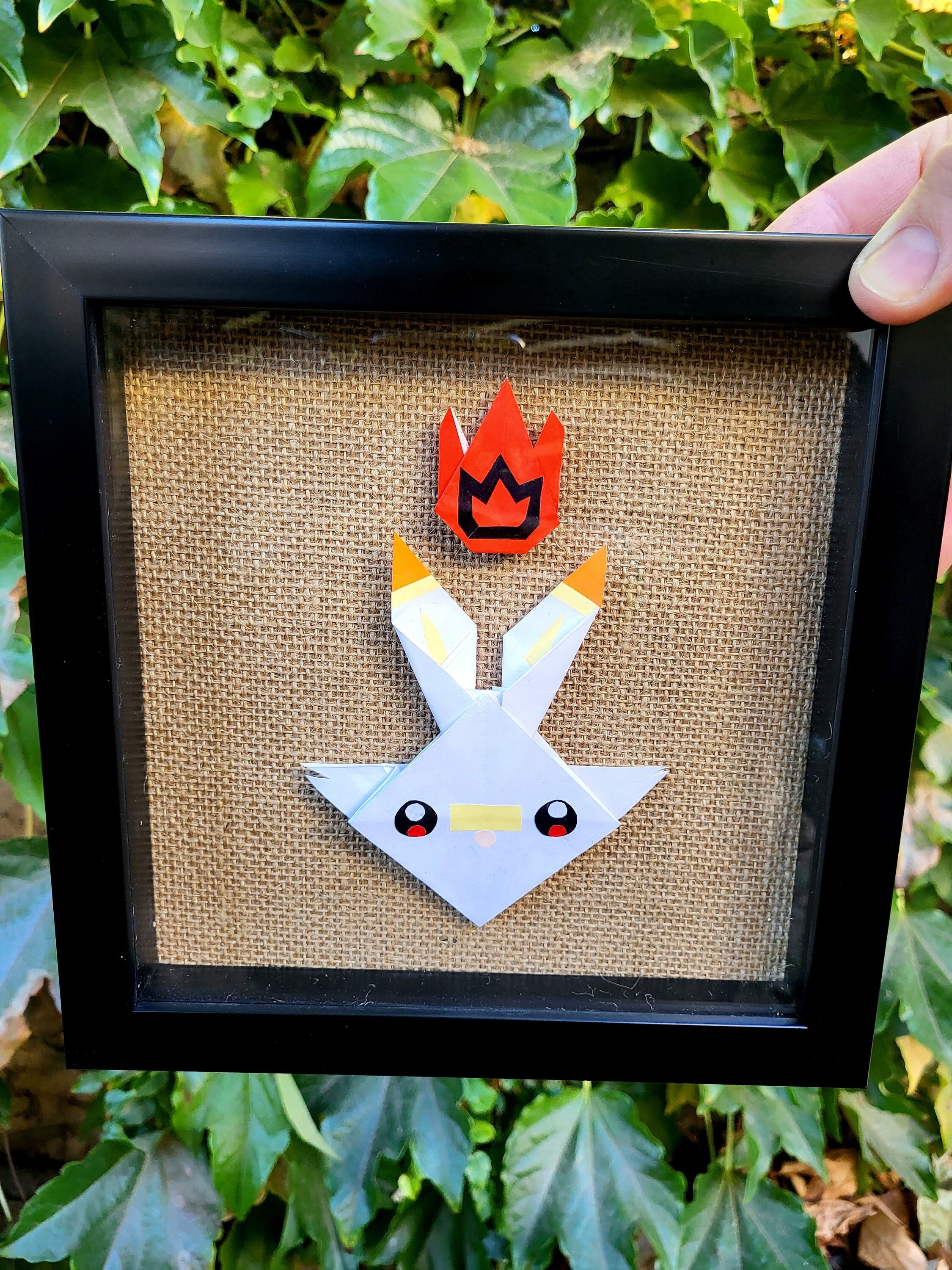 Pokemon Scorbunny Origami Shadow Box - Etsy