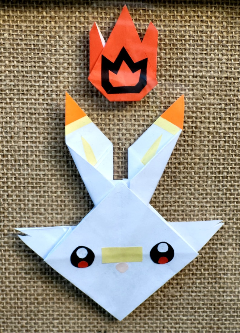 Pokemon Scorbunny Origami Shadow Box - Etsy