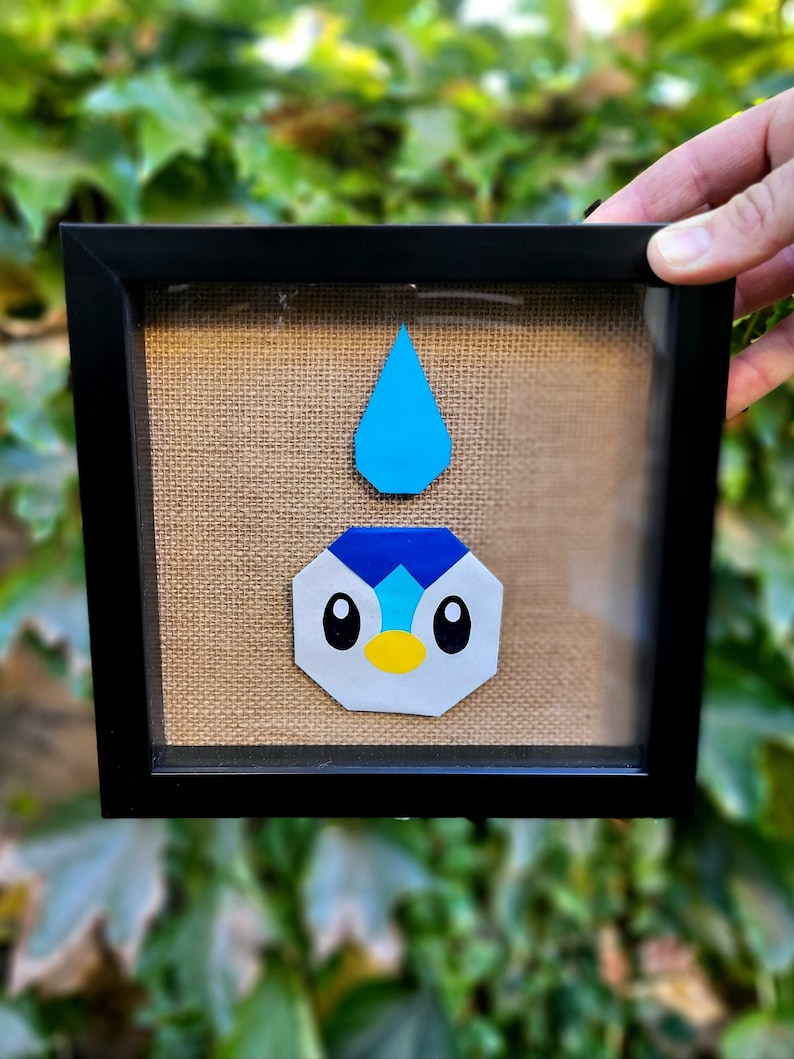 Pokemon Piplup Origami Shadow Box - Etsy