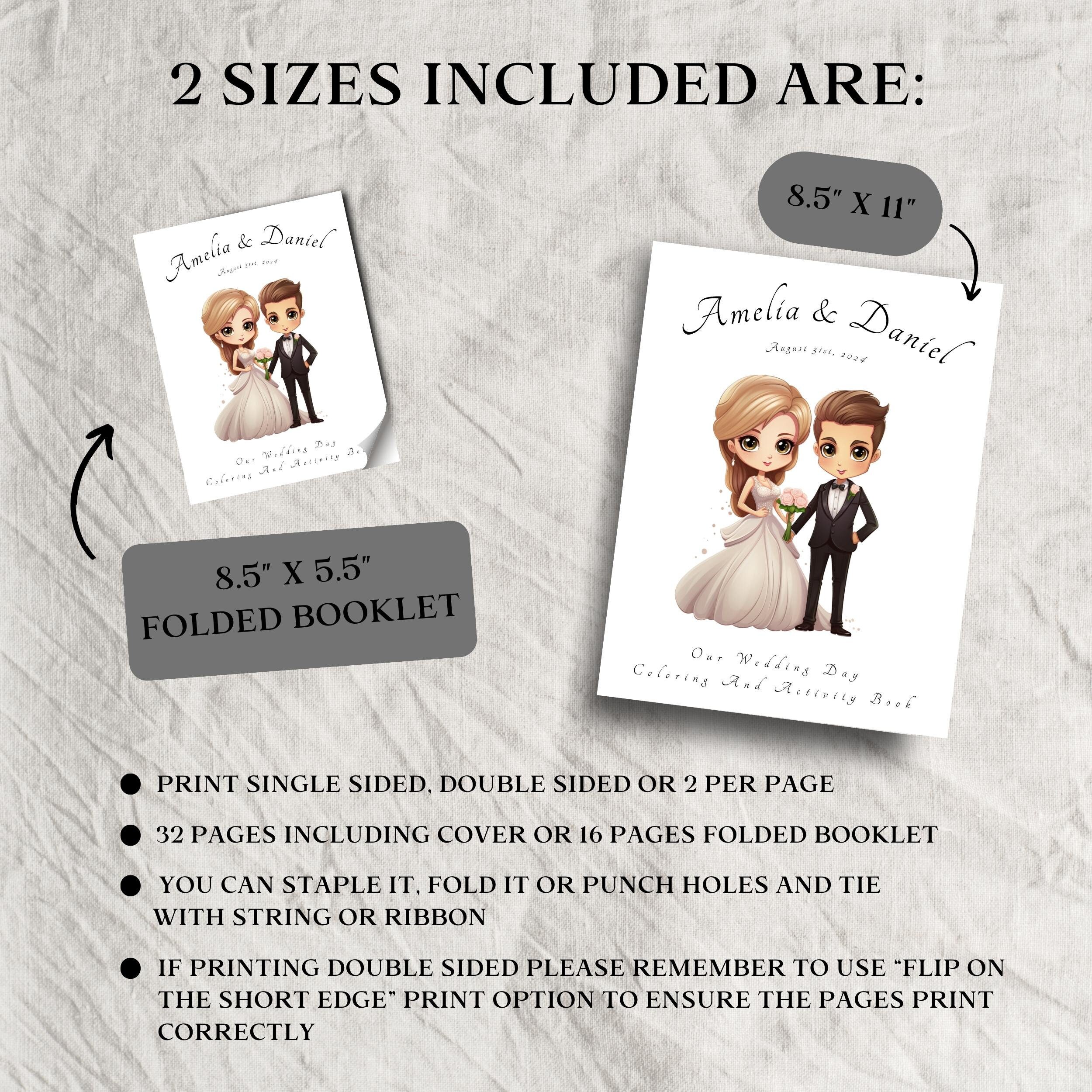 Personalized Wedding Activity and Coloring Book for Kids, Printable ...