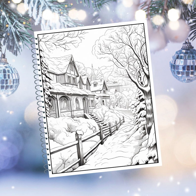 160 Winter Coloring Pages PDF, Christmas Coloring Book, Instant ...