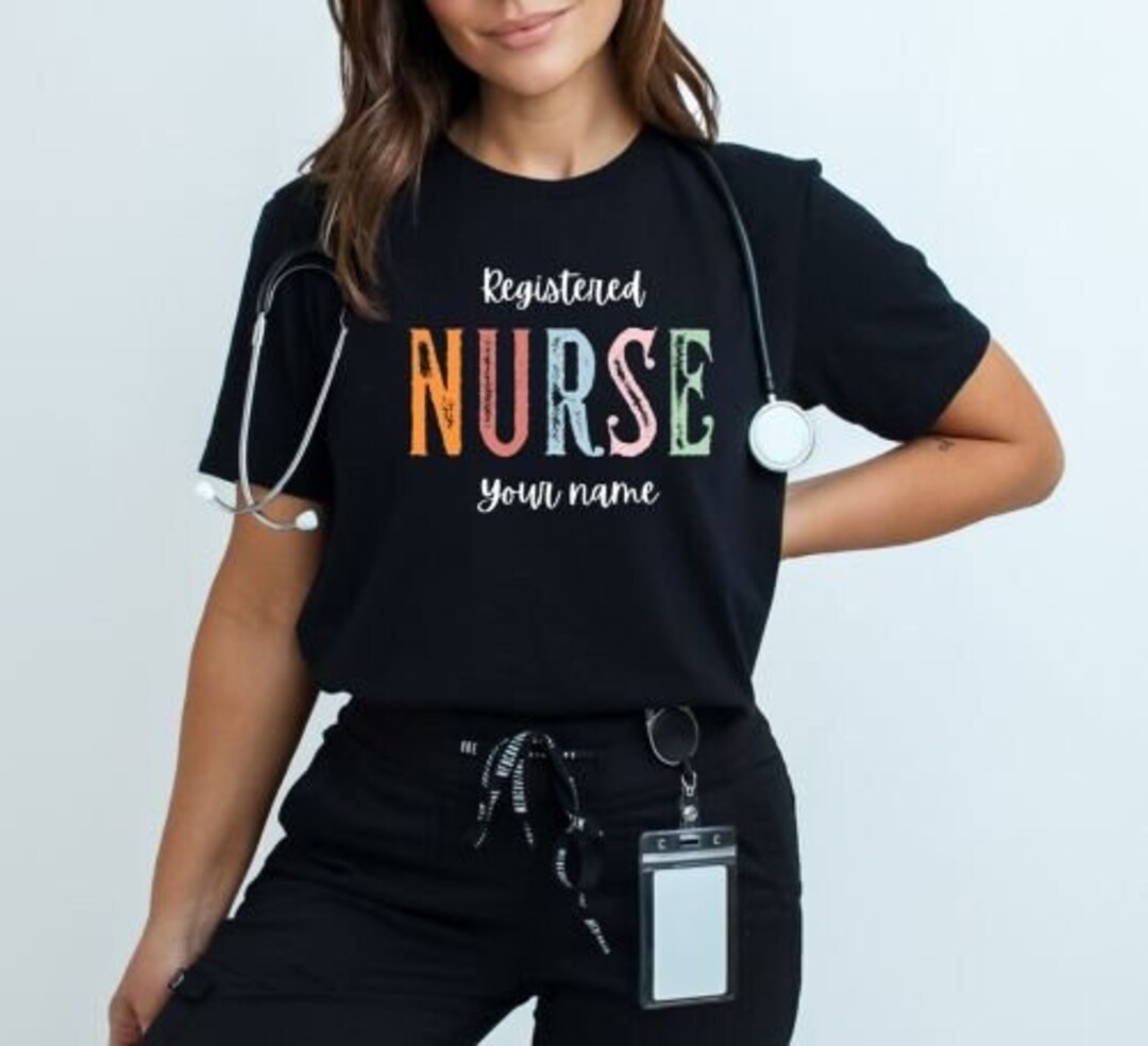 Custom Registered Nurse T-shirt, Personalized Nurse Shirt, Nursing ...