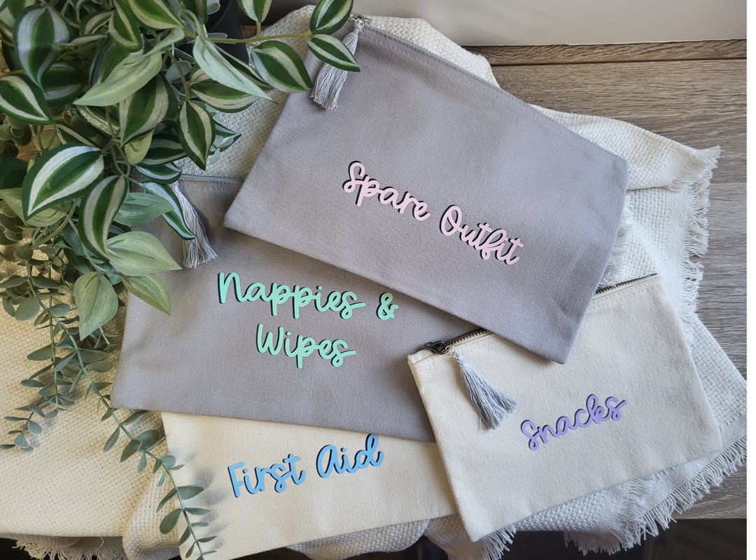 Changing Bag Organiser Pouches, Nappies and Wipes Pouch and Spare ...