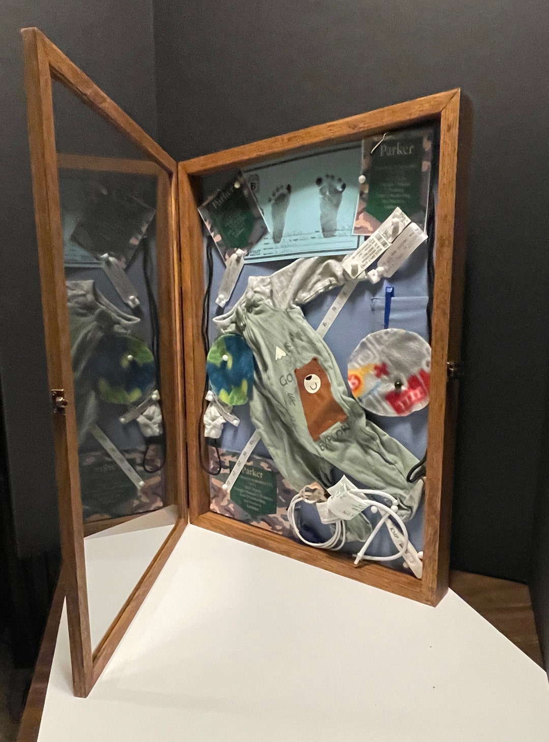 Shadow Box With Door - Display Box - Memory Box - Display Case With ...