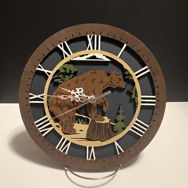 Wood Bear Clock - Etsy