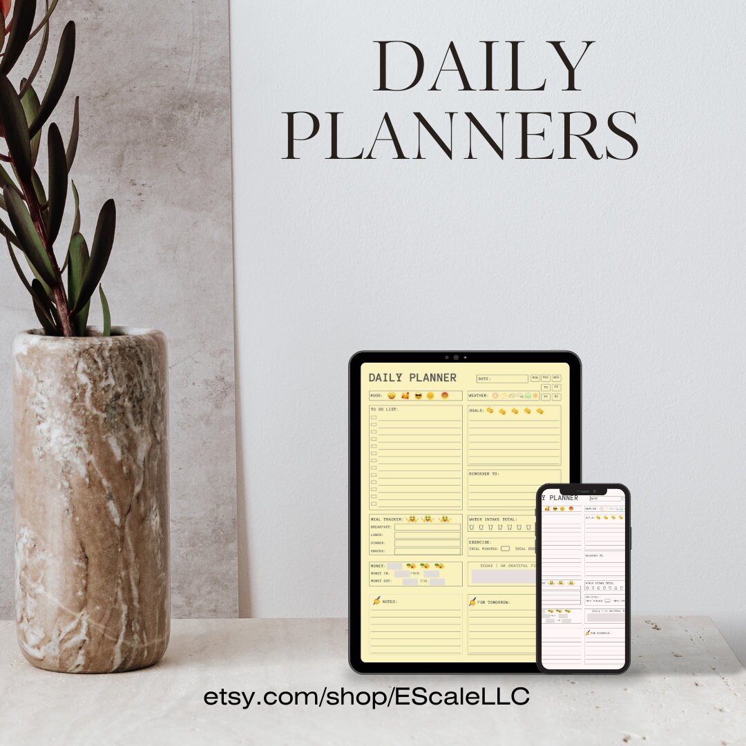 Digital Planners - 2024 Daily Planners - Personalized Planner - Custom ...