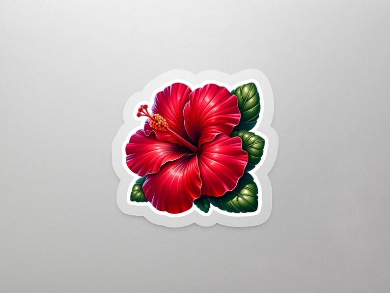 Tropical Hibiscus Radiance Sticker - Etsy