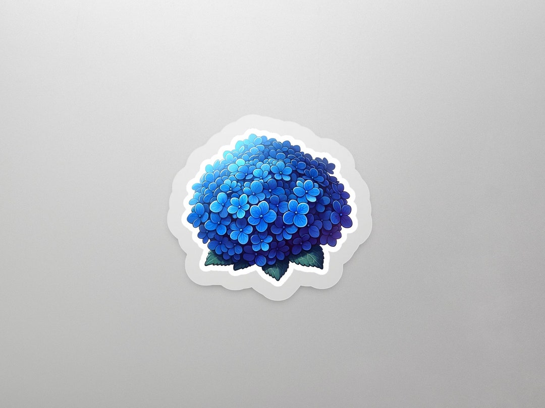 Heartfelt Blue Hydrangea Decal - Etsy