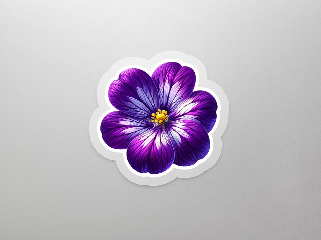 Lively Violet Bloom Sticker - Etsy