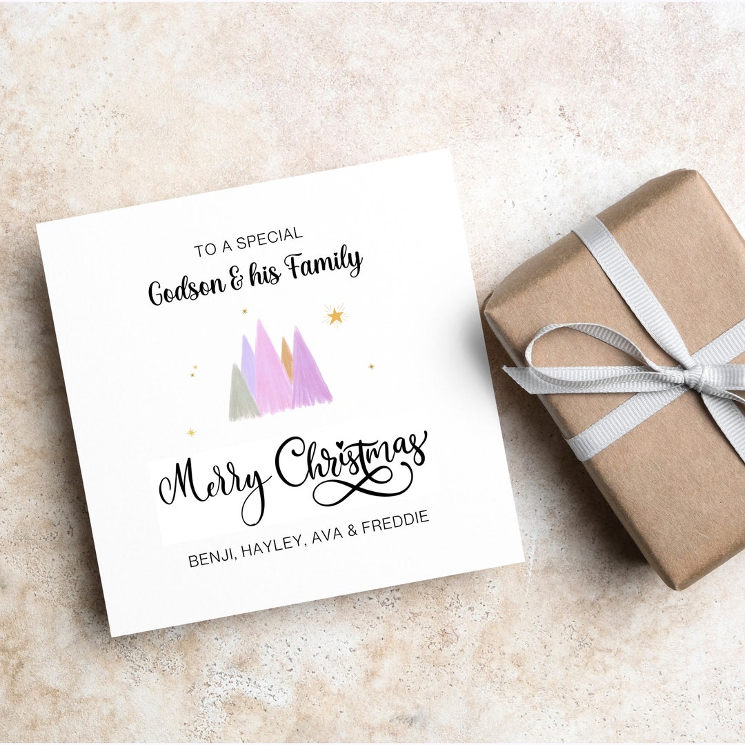 Christmas Card for Godson and His Family, Christmas Card for Godson and ...