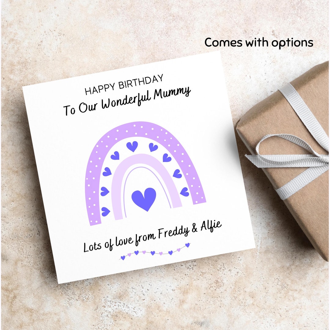 Rainbow Birthday Card for Mummy Amazing Mummy Birthday Card, Card for ...