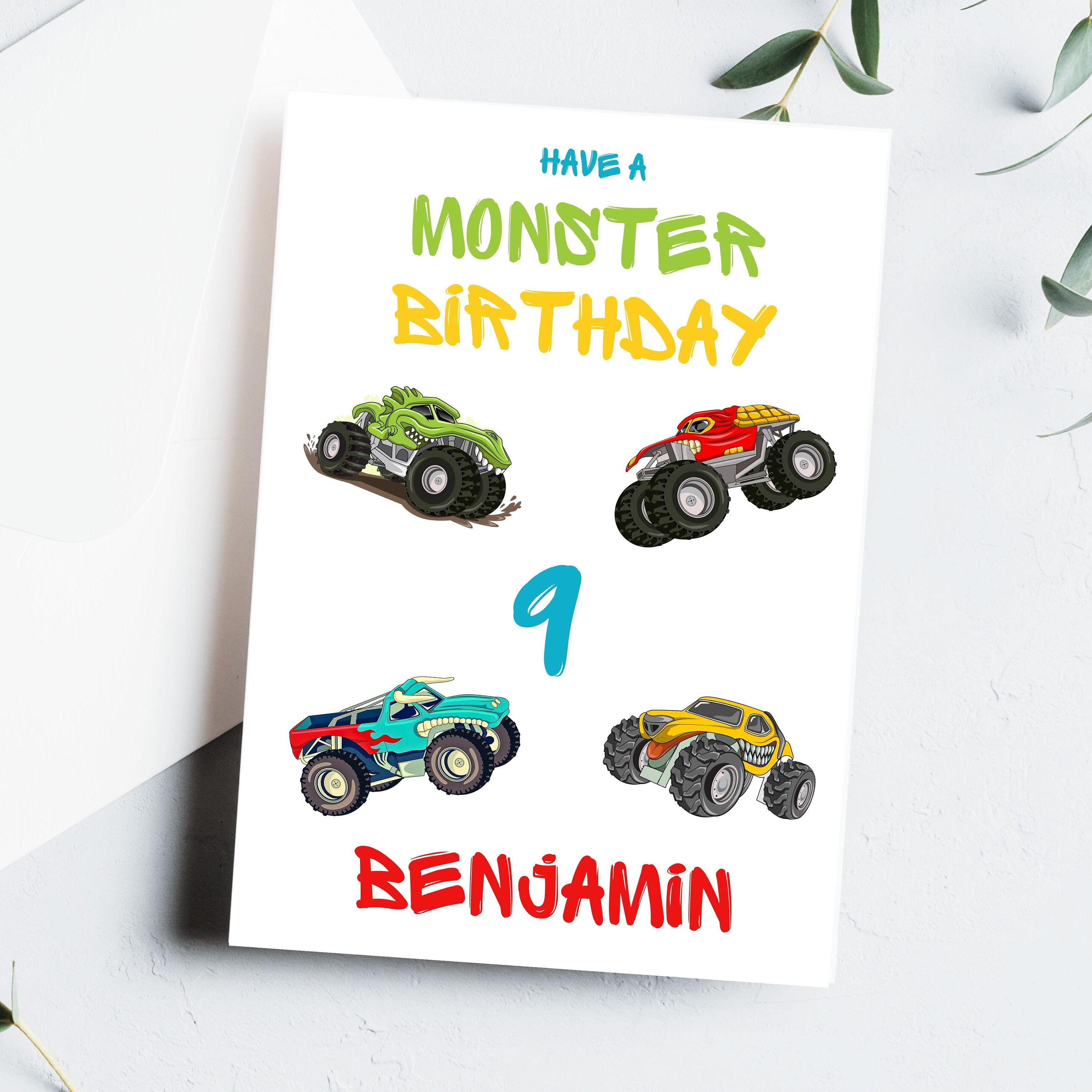 6th Birthday Card Monster Truck 6th Birthday Card for A Boy - Etsy