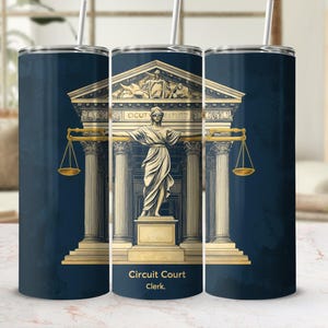 Circuit Court Clerk Justice PNG for 20 Oz Tumbler Wrap | Legal Theme ...