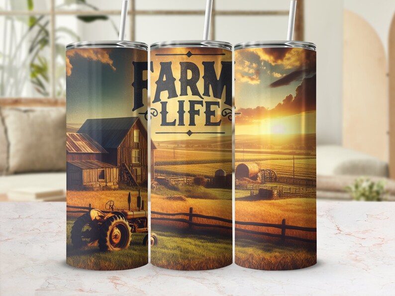 Life is Better on the Farm Life 20 Oz Skinny Tumbler Sublimation Design ...
