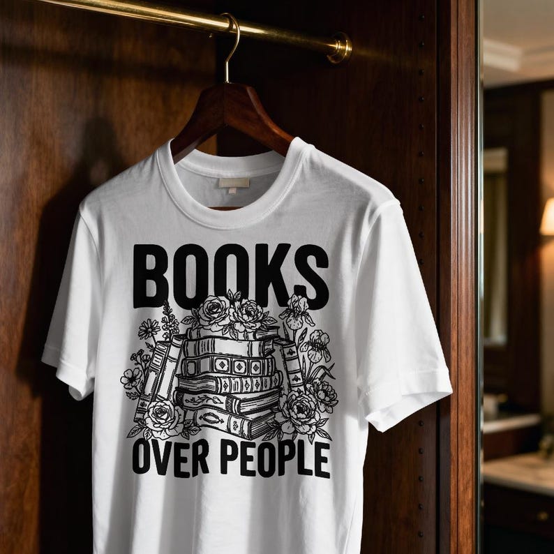 Books Over People PNG | Bookish Quote Design | Book Lover Shirt PNG ...