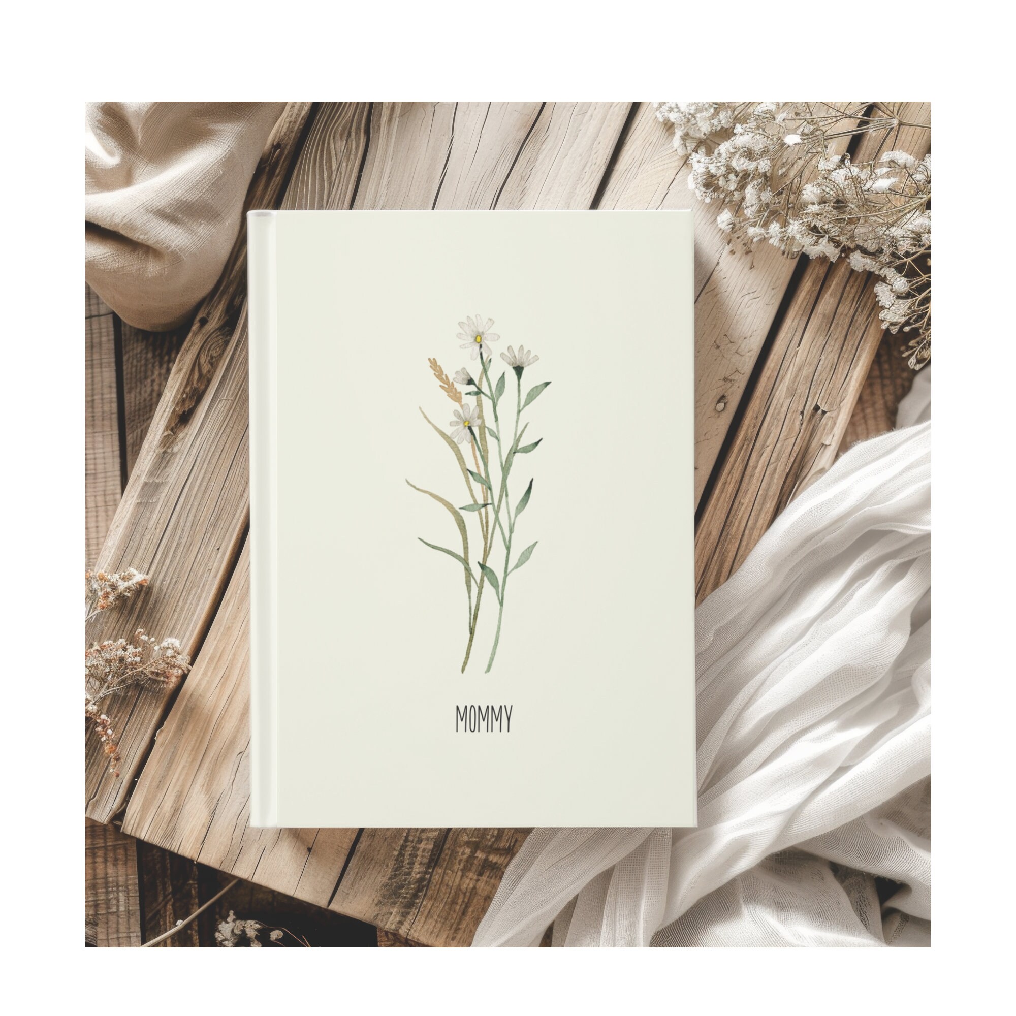 Watercolor Wildflowers Personalized Journal Customized Diary Hardcover ...