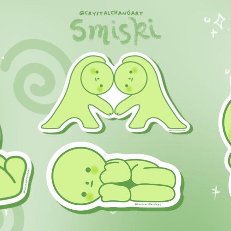 Smiski Stickers - Etsy