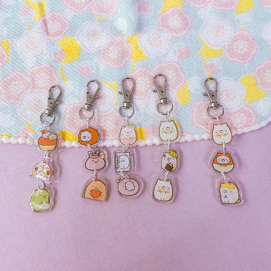 Life in the Corner Characters Kawaii Acrylic Keychain - Etsy