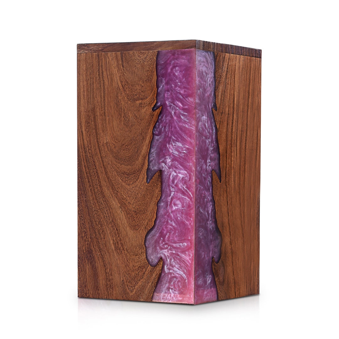 Cremation Urns for Human Ashes Adult | Rosewood Pink Resin Urn | Burial ...