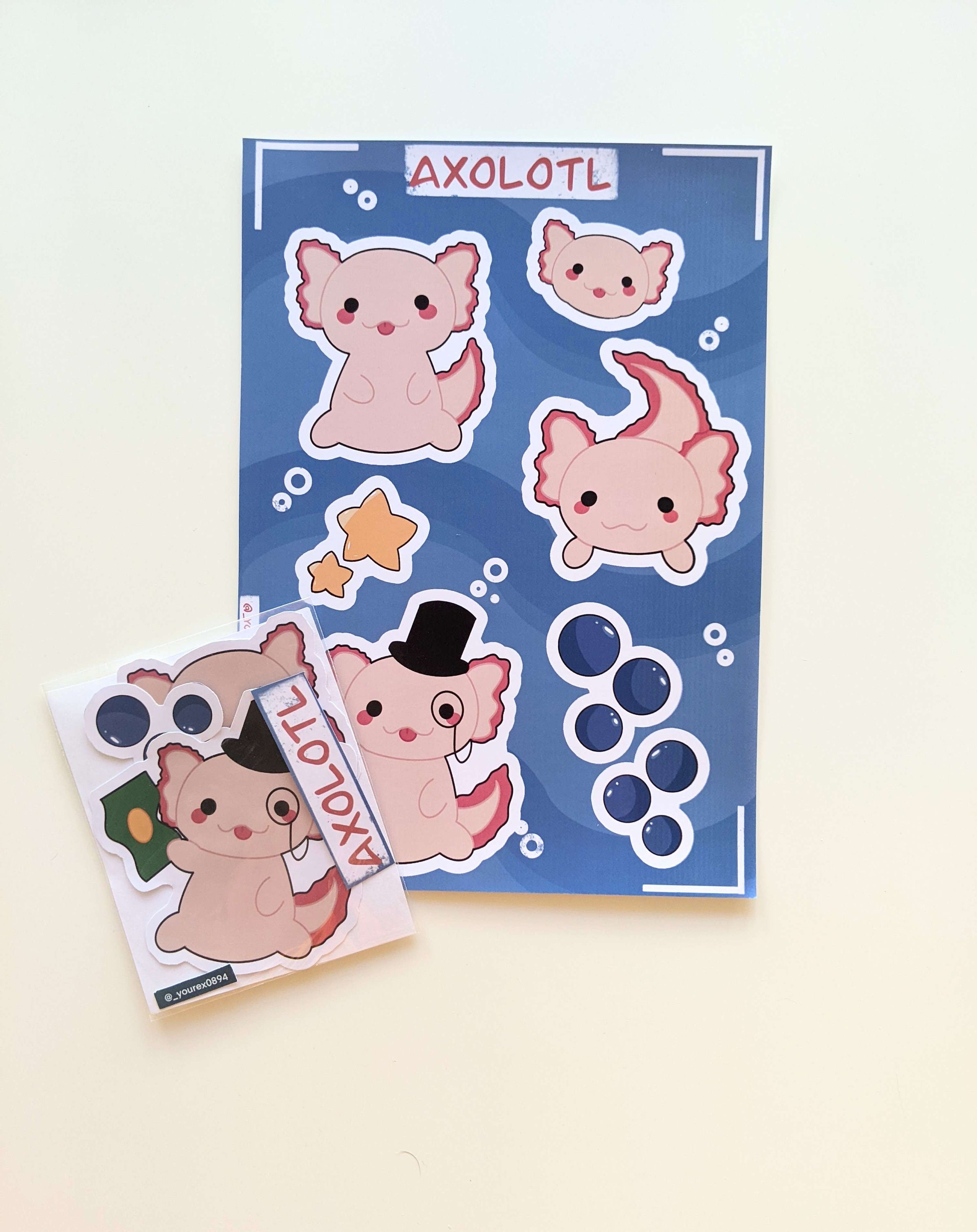 Axolotl Fish Sea Life Axolotl Cute 6 X 8 - Etsy