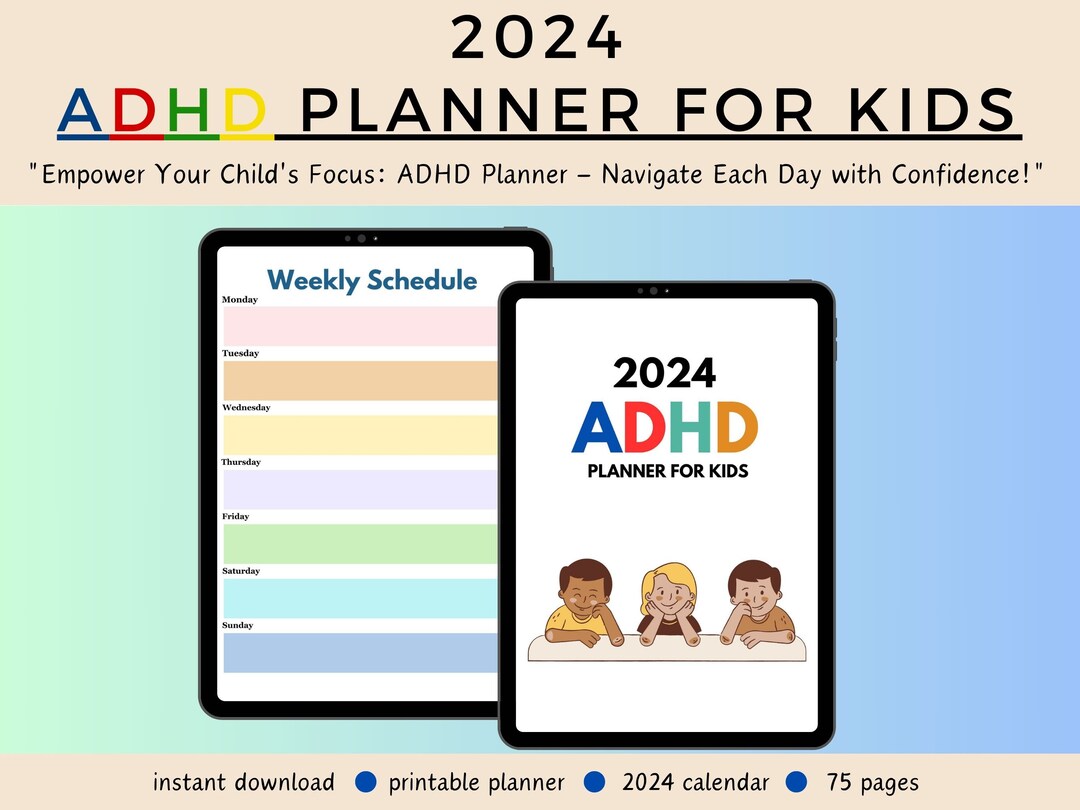 ADHD Planner for KIDS 2024 - Etsy