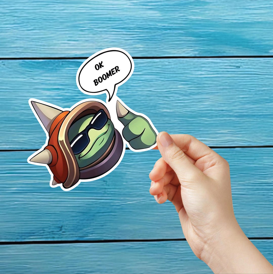 Kiss-cut Stickers - Rammus League of Legends Sticker, OK Boomer Meme ...
