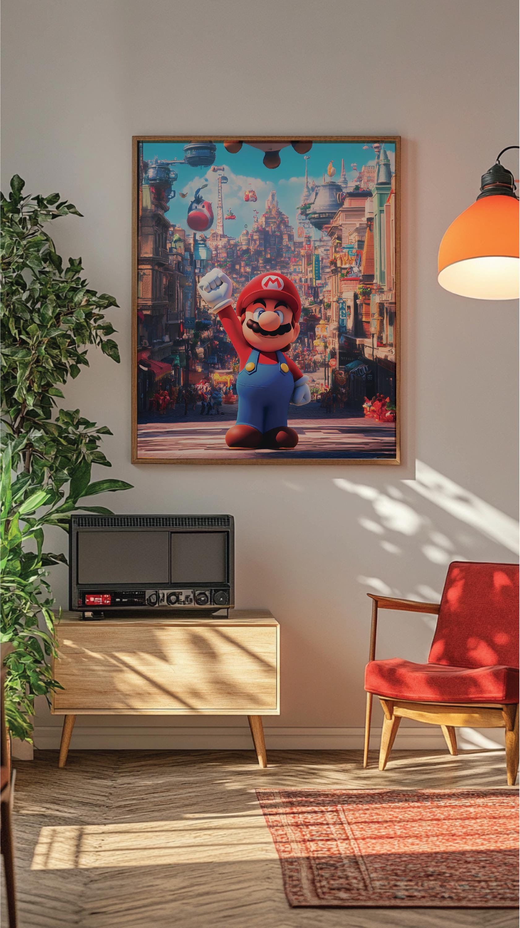 Super Mario Print File PNG | Fine Art Poster | Vivid Colors 300dpi ...