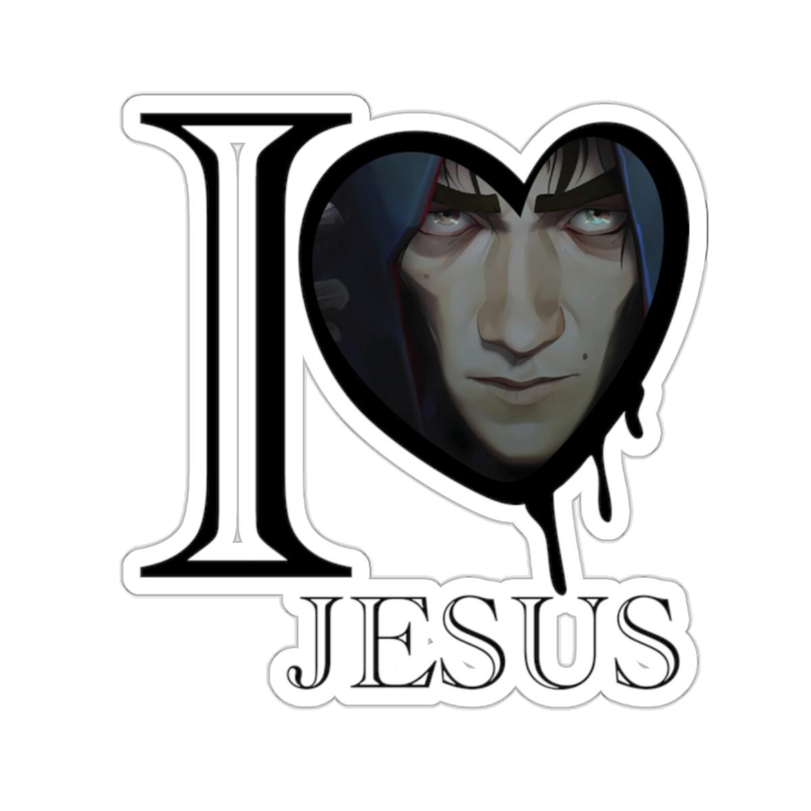 I Love Jesus Viktor Arcane Sticker Vinyl Decal, Cute Water Bottle ...