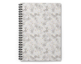 Floral Spiral Notebook, Ruled Line, Journal, Diary, Aesthetic, Flower ...