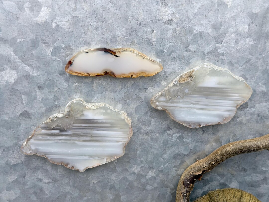 White Agates Waterline Magnets “coastal Clouds” - Etsy