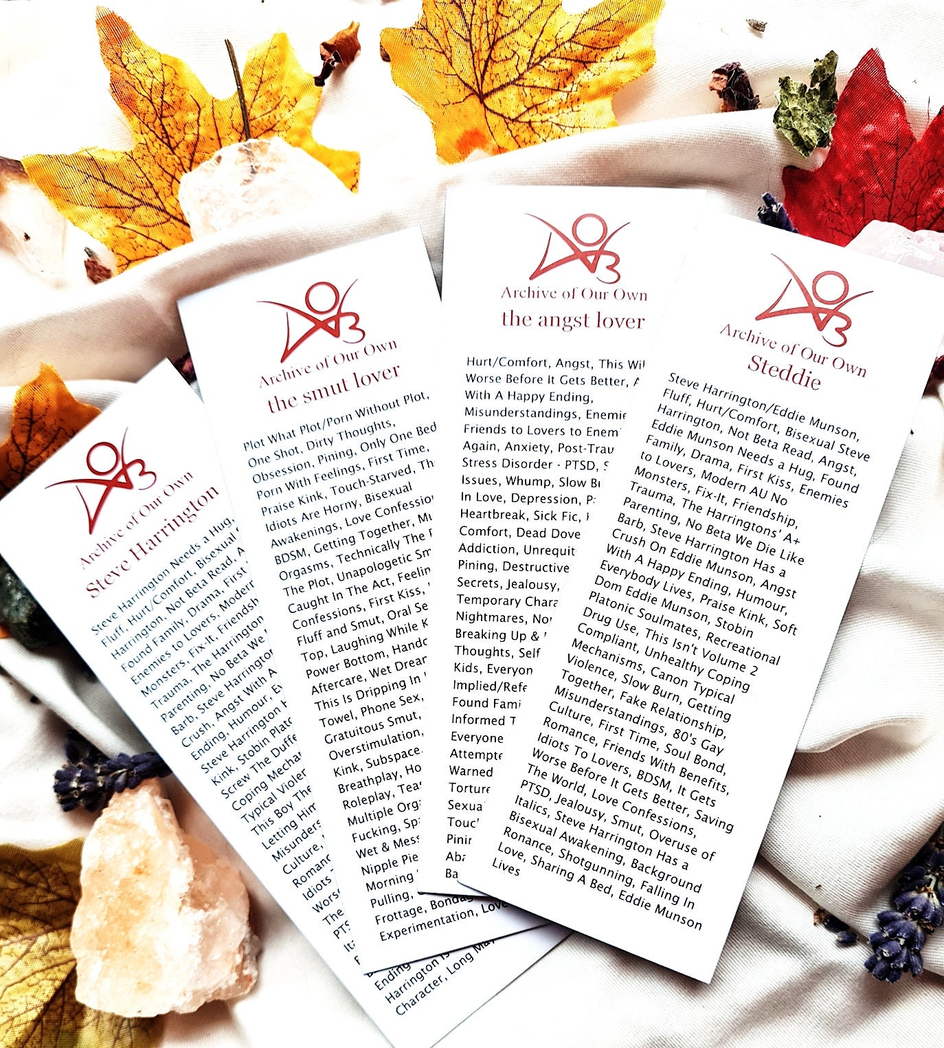 AO3 Tag Style Fanfiction Bookmarks - Etsy Australia