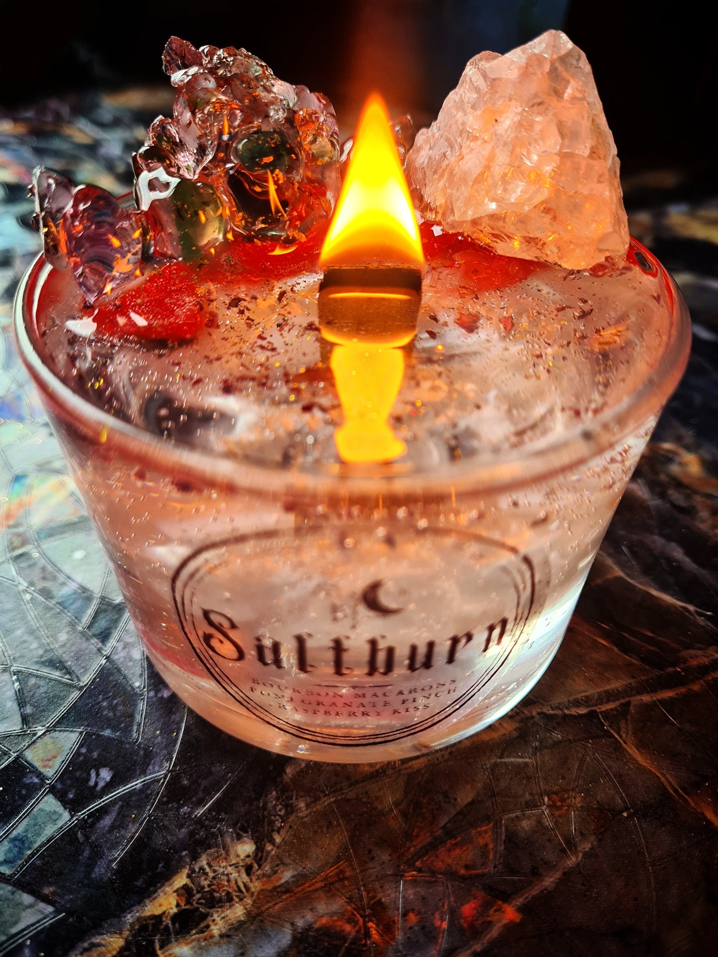 Saltburn Bathtub Inspired Healing Crystal Scented Candle - Etsy