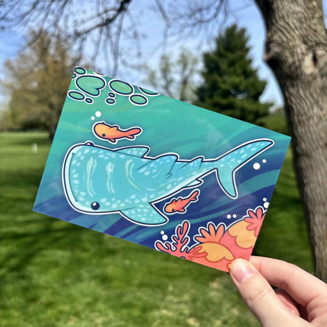 Whale Shark Postcard Print - Etsy