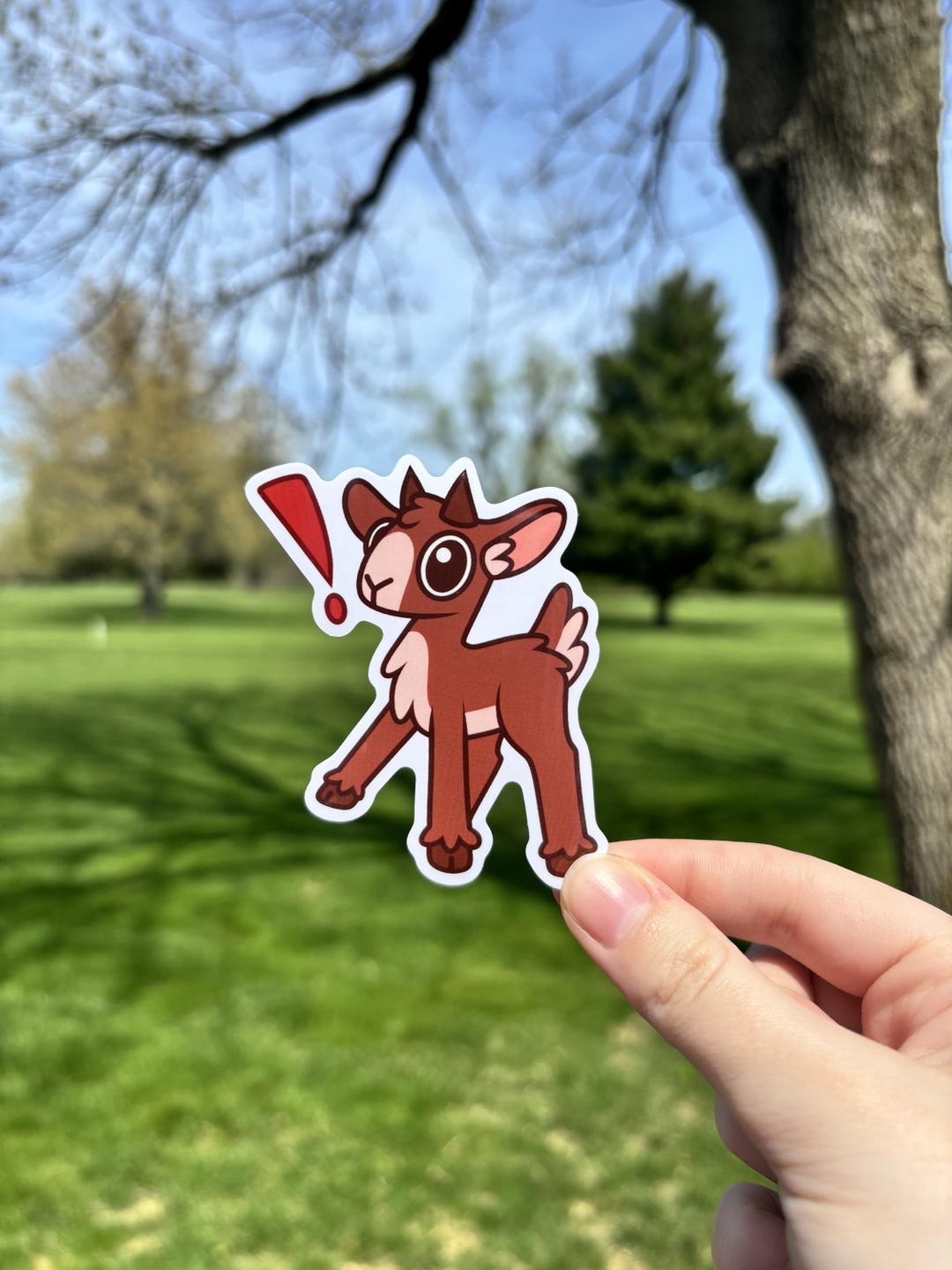 Surprised Fainting Goat Sticker - Etsy