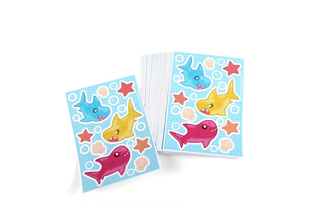 Shark Sticker Sheet - Etsy