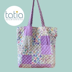 Large Patchwork Tote Bag PDF Sewing Pattern - Sewing Tutorial -PDF - Instant Download - Large ...