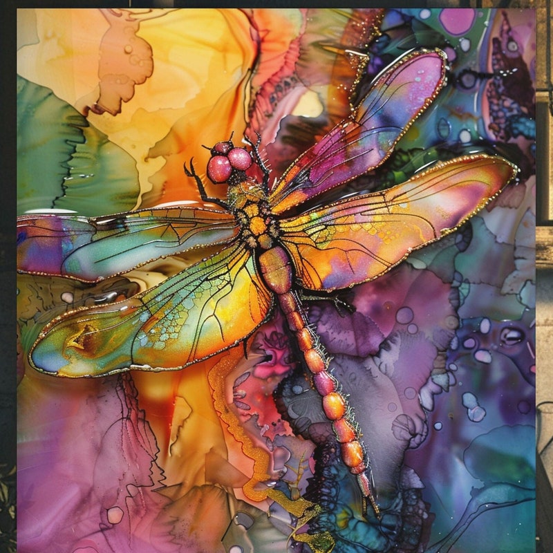 Dragonfly Painting - Etsy