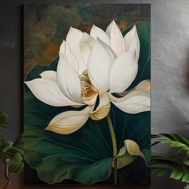 Lotus Flower Wall Art - Etsy